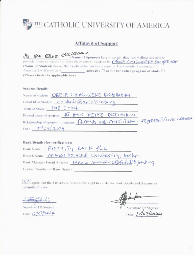 Affidavit of Support - 035824 | PDF