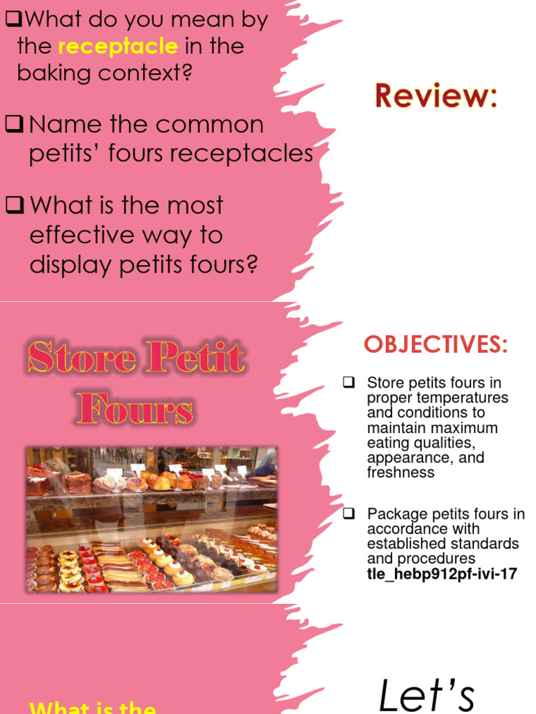 Storing Petit Fours | PDF | Packaging And Labeling | Baking