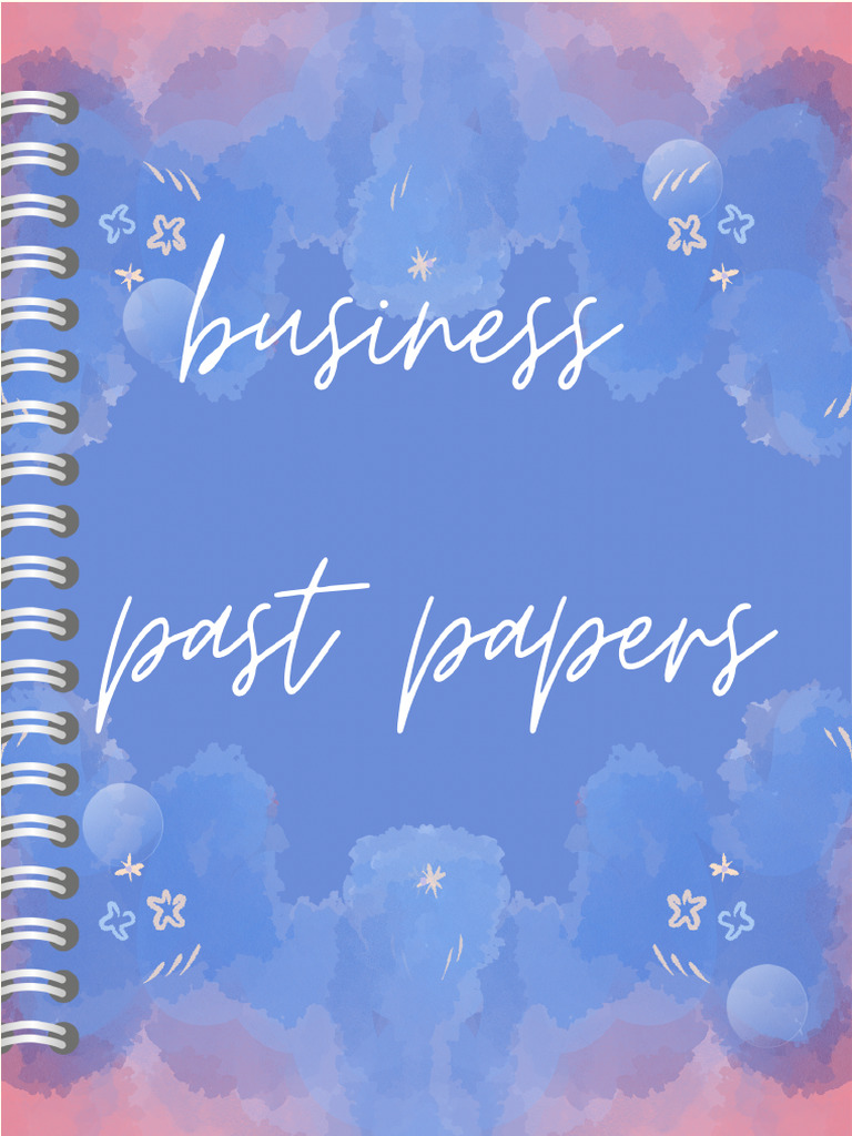 Business Past Papers | PDF | Economies | Business