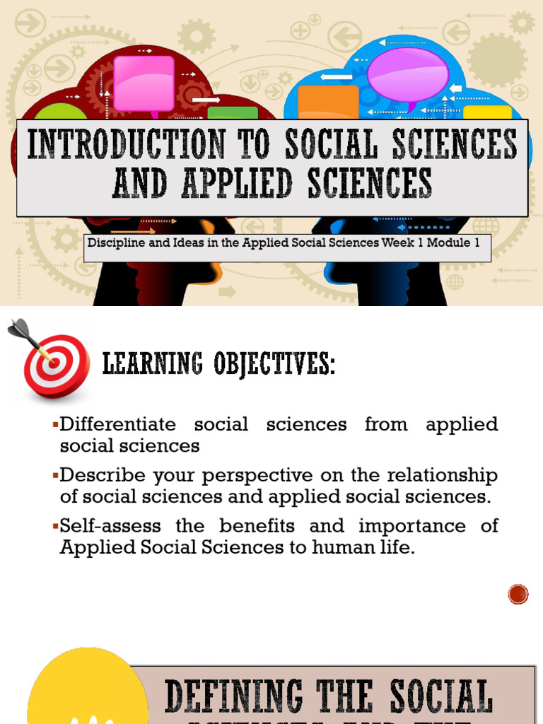Lesson 1 Defining The Social and and The Applied Social Sciences | PDF ...