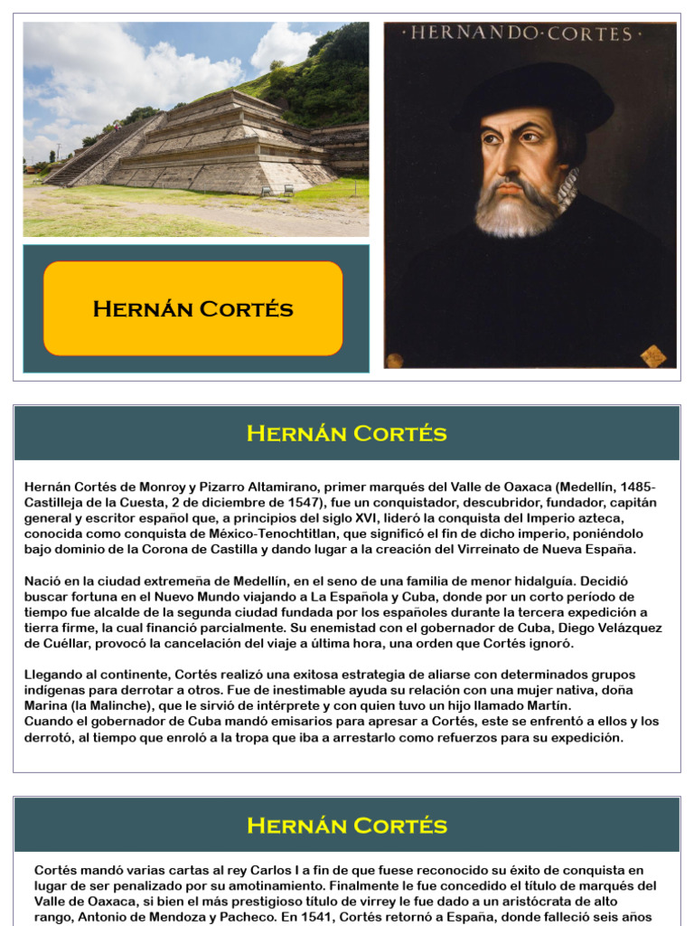 Hernán Cortés | PDF | Hernán Cortés | Colonización española de las Américas