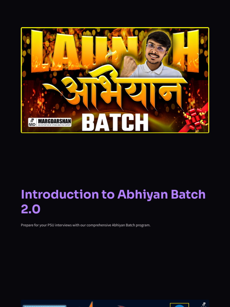 Abhiyan Batch 20 | PDF
