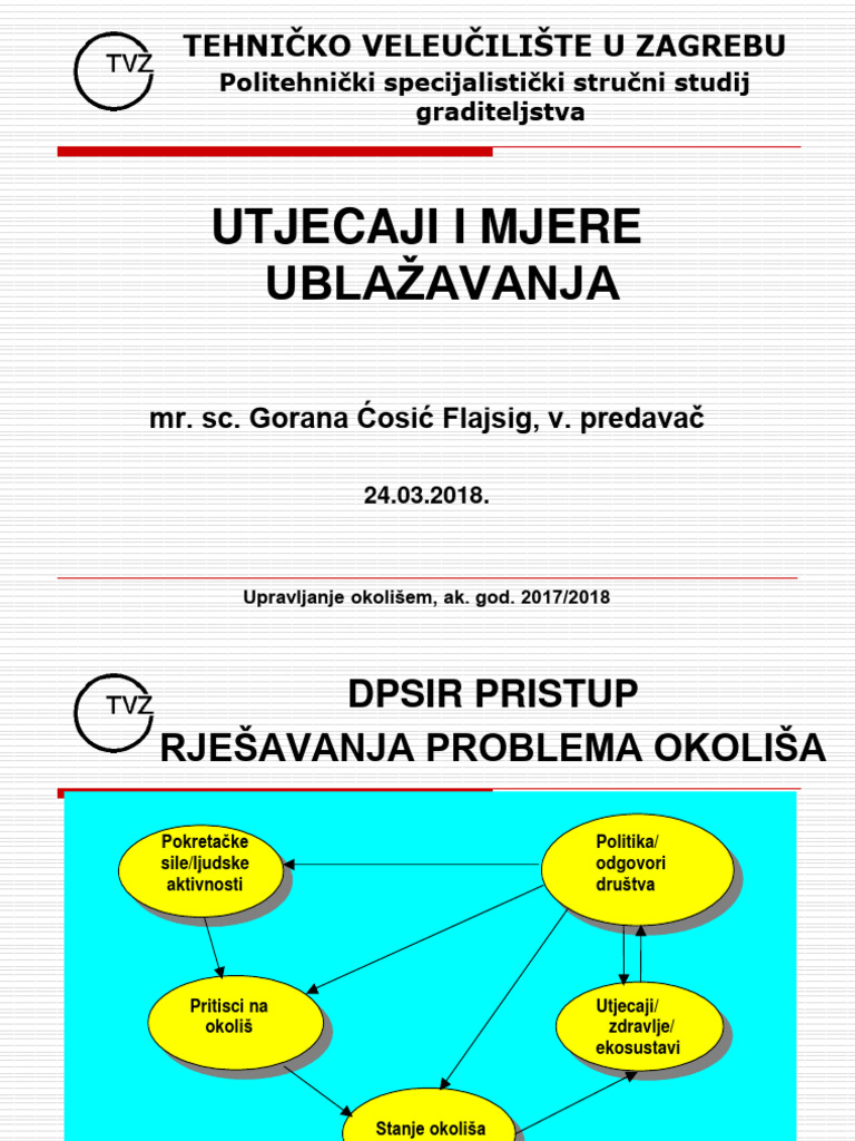 13 - Utjecaji I Mjere Ublažavanja - Predavanje | PDF