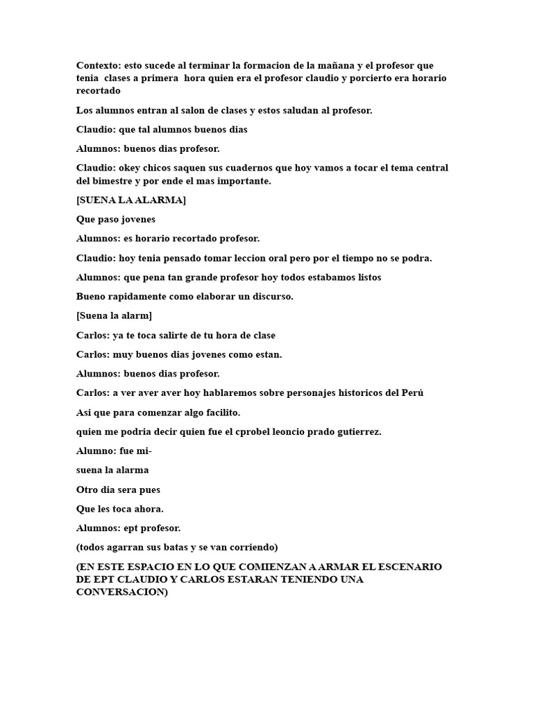 Chicocos Leanlo Eta Vaina e El Guion | PDF