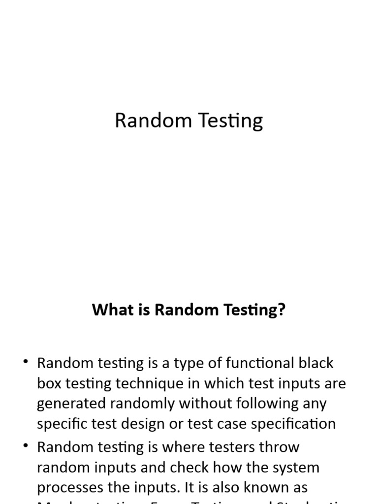 Resource 20240410101049 Random Testing | PDF | Software Testing ...