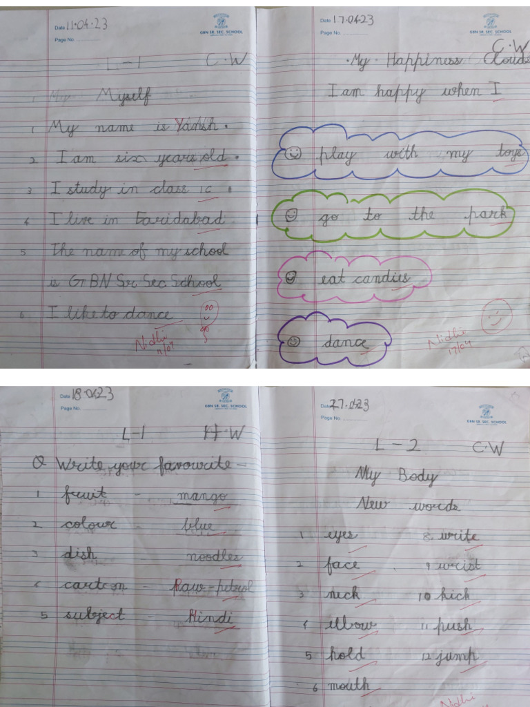 EVS Notebook Work | PDF