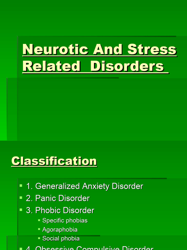 Neurotic Disorders and Stress Overview | PDF | Anxiety | Neurosis