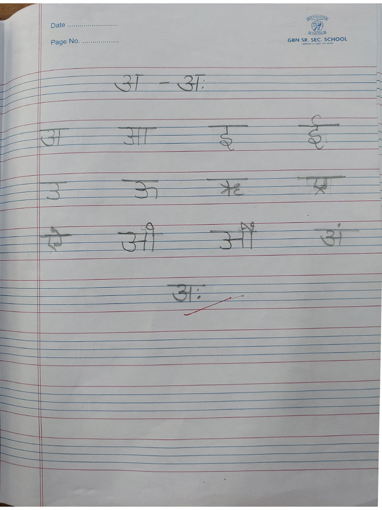 Hindi Notebook Work | PDF