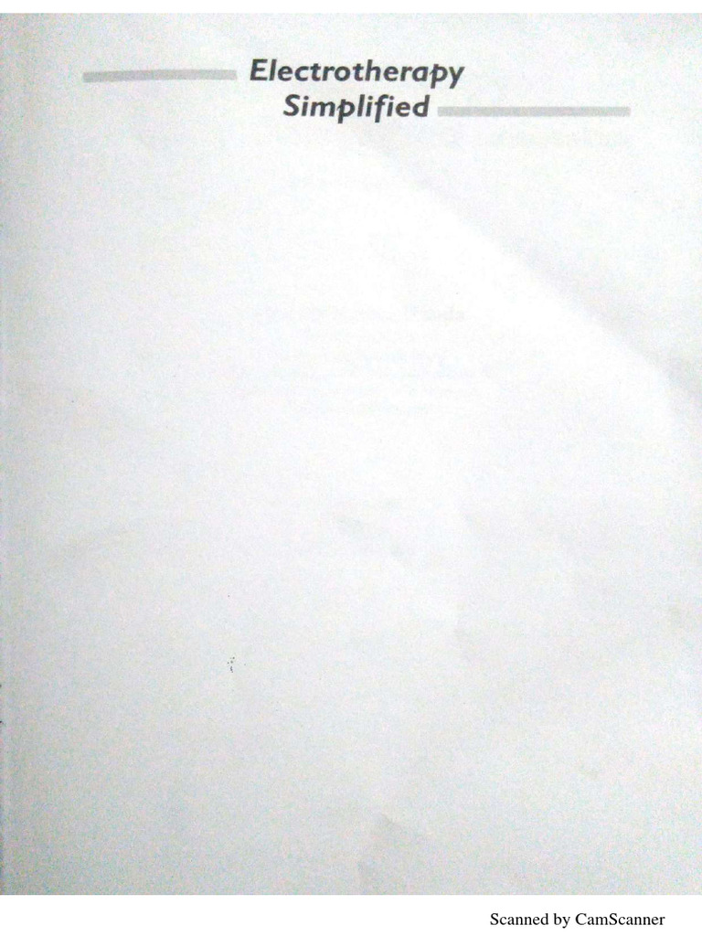 Electrotherapy Simplified, 2nd Edition - PDF - Compressed | PDF