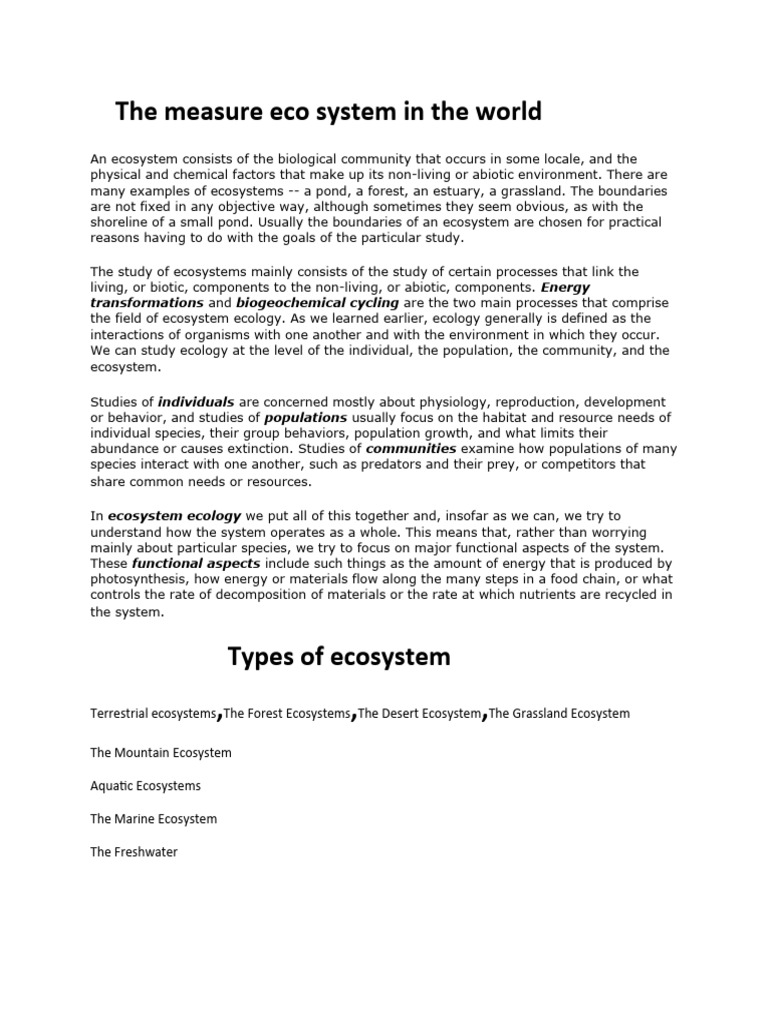 Ecosystem | PDF | Ecosystem | Ecology