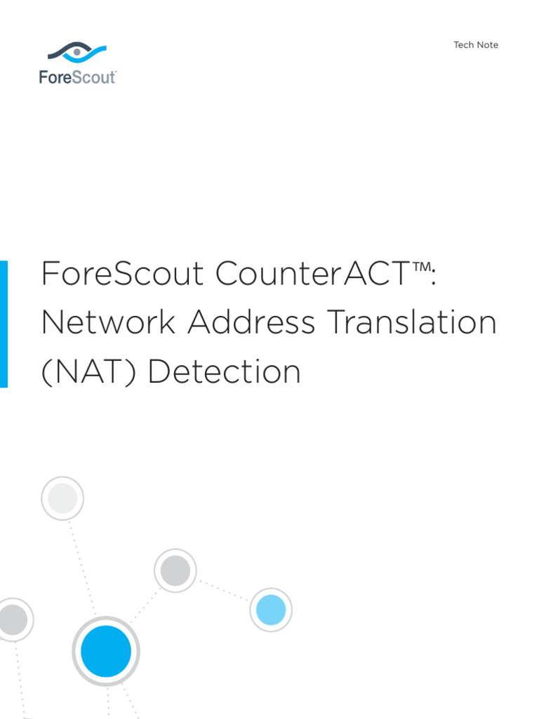 ForeScout CounterACT Network Address Translation NAT Detection Tech ...