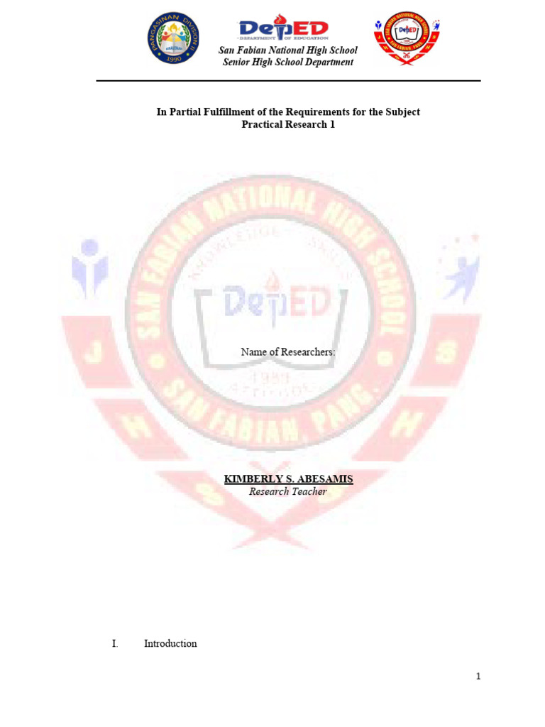 Format For PR1 | PDF | Language Arts & Discipline