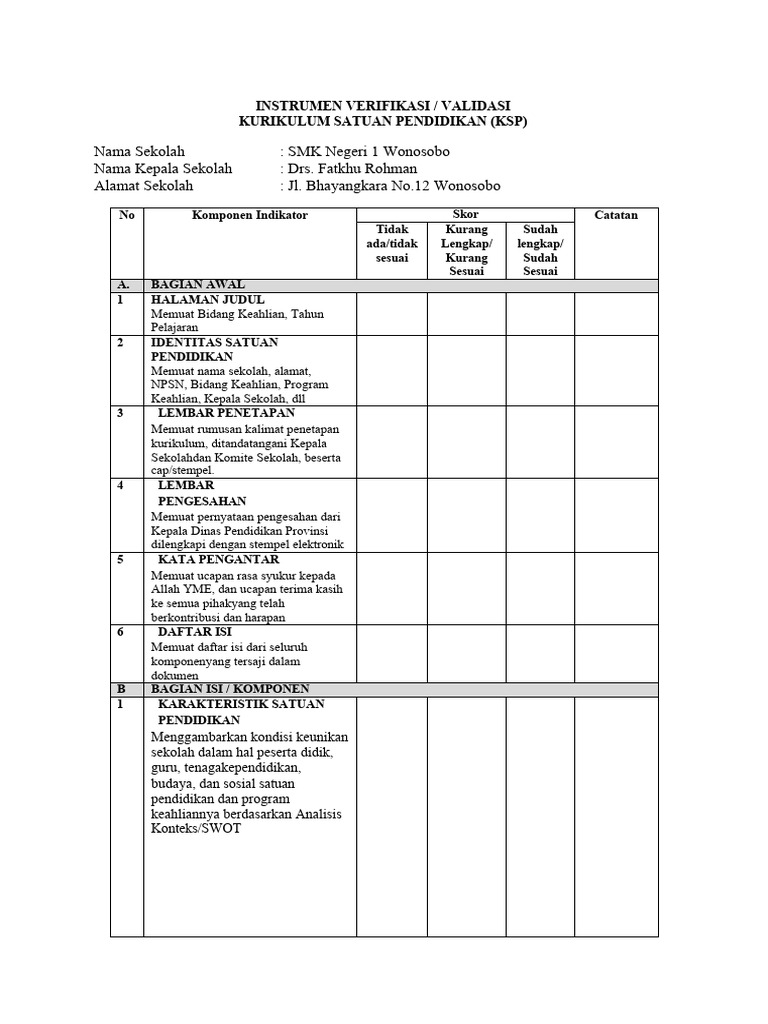 Verifikasi Dokumen KSP SMK | PDF