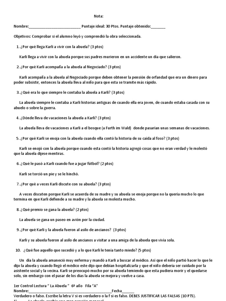 La Abuela | PDF | Narración | Cuentos