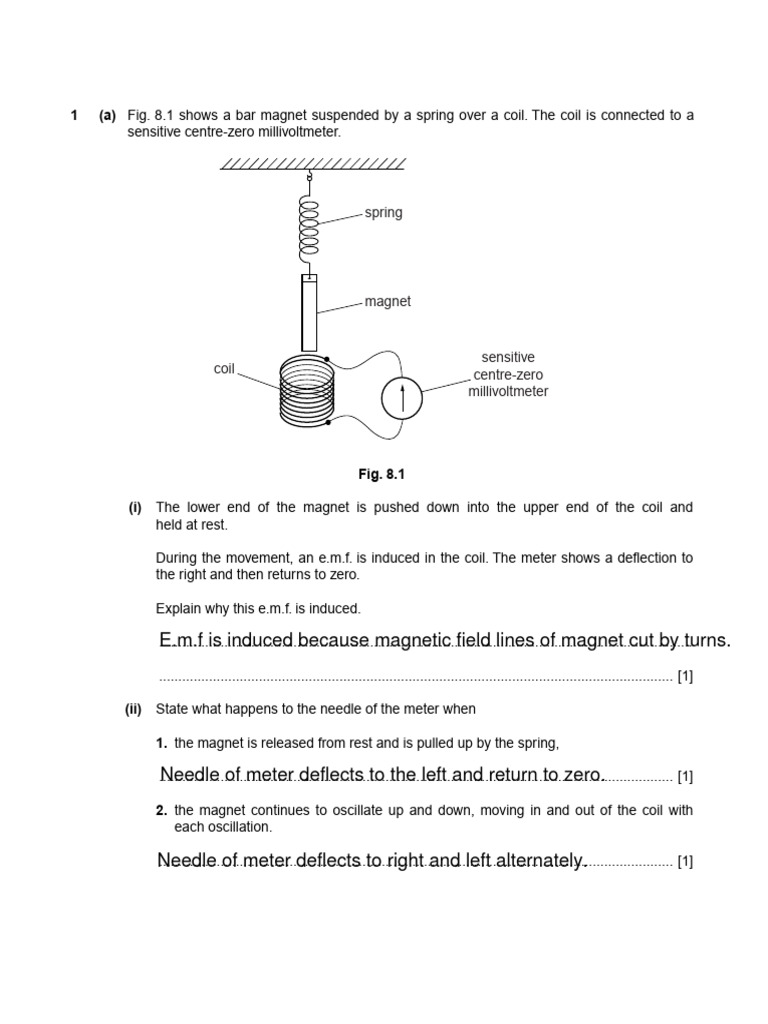 Electromagnetic Induction Exercise (CIE) .Abcdef | PDF | Inductor ...