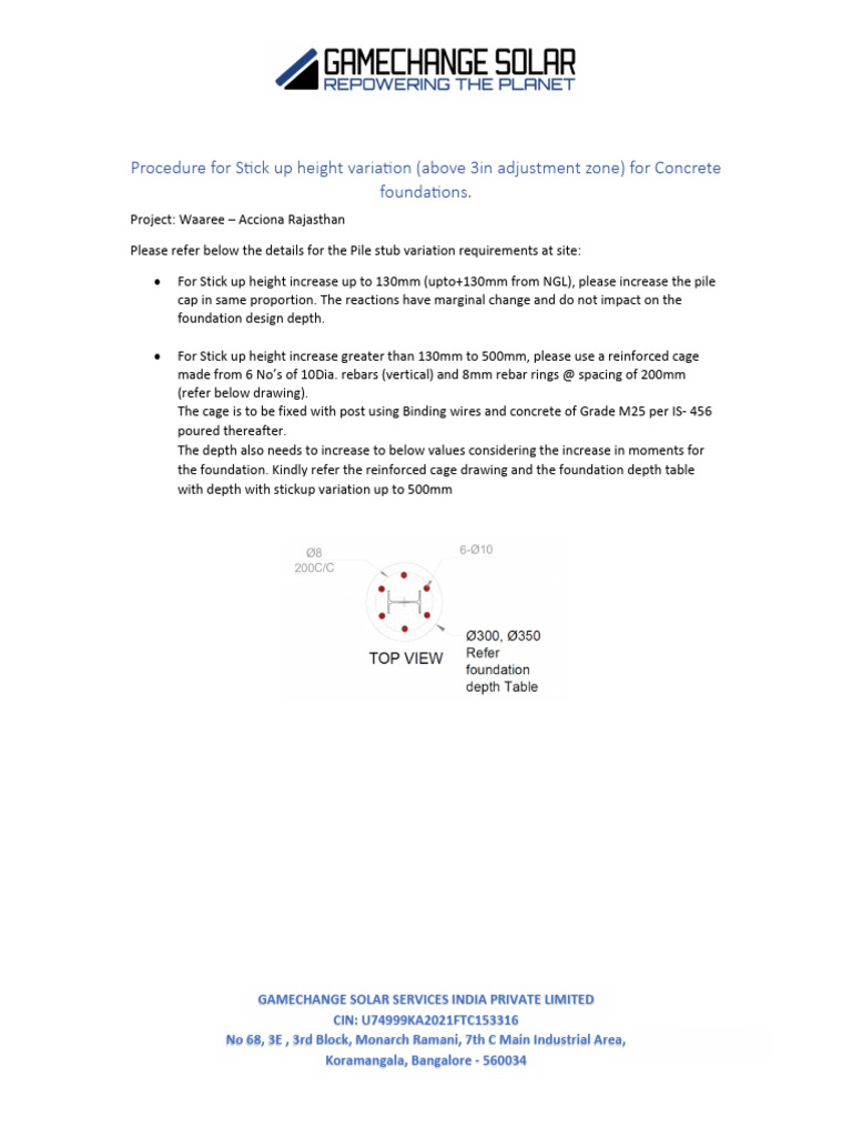Concrete Foundation Height Adjustment Guide | PDF | Deep Foundation ...