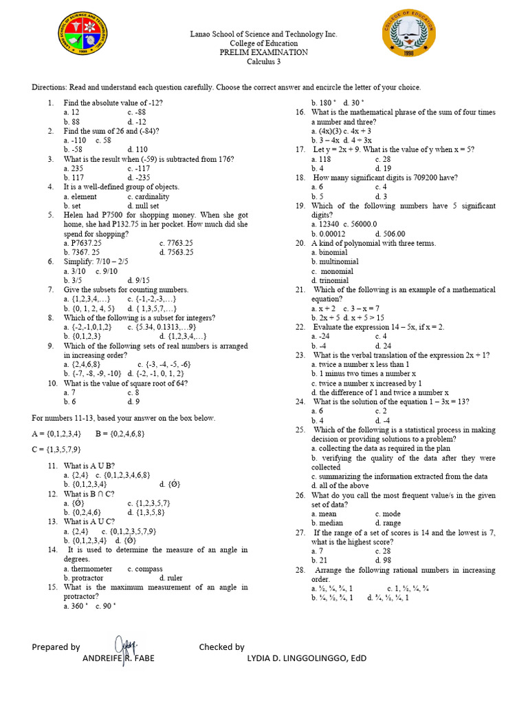 Calculus 3 | PDF | Numbers | Equations