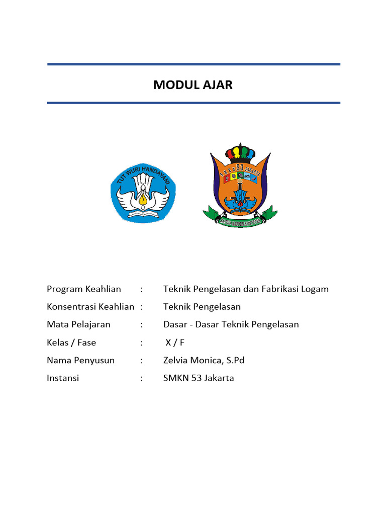 Modul Ajar Teknik Pengelasan TP 1 | PDF
