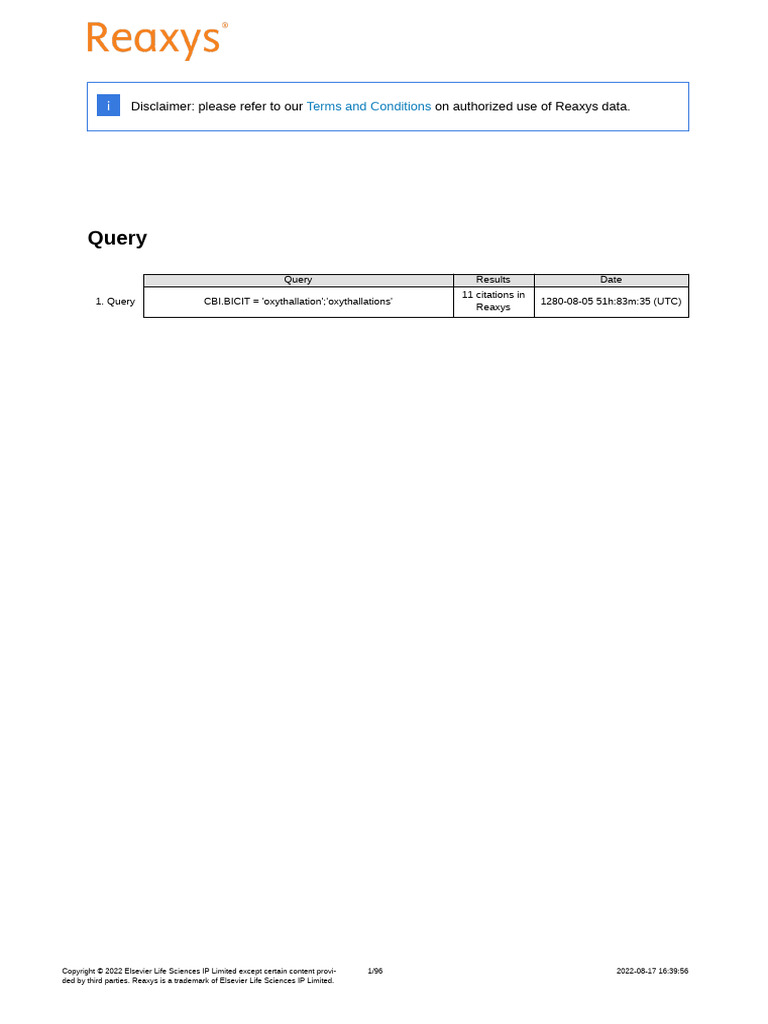 Reaxys | PDF | Sodium Hydroxide | Acid