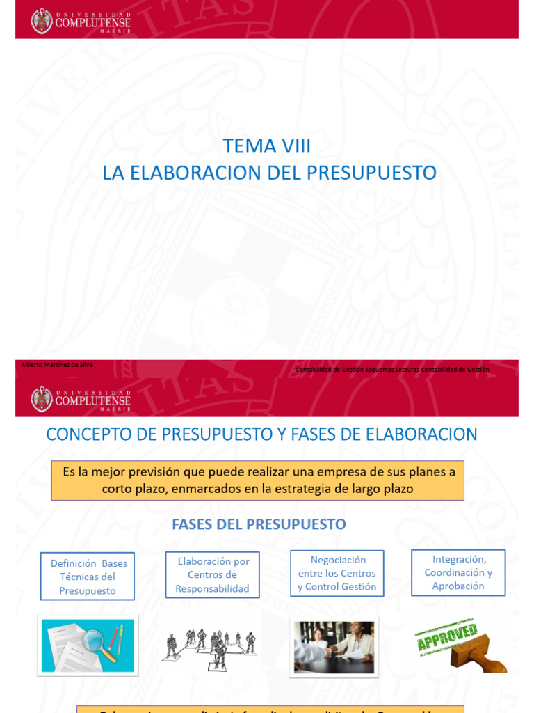 Tema 8. Presupuestos | PDF | Presupuesto | Contabilidad