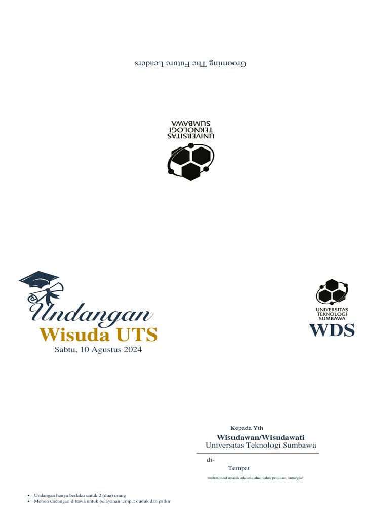 Undangan Wisuda UTS 2024 | PDF