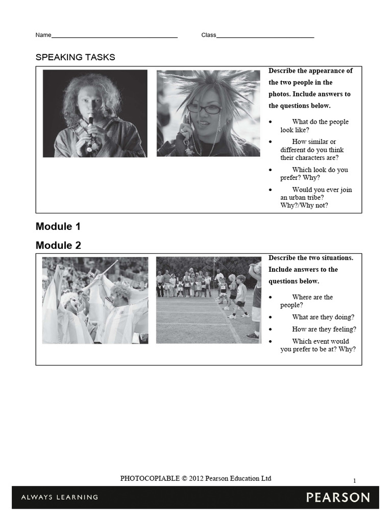 Speaking Tasks | PDF | Waiting Staff