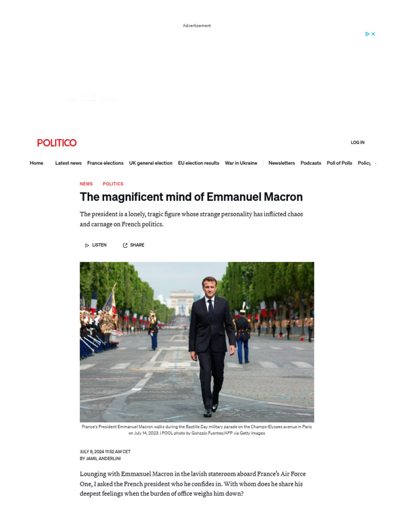 The magnificent mind of Emmanuel Macron – POLITICO | PDF | European ...