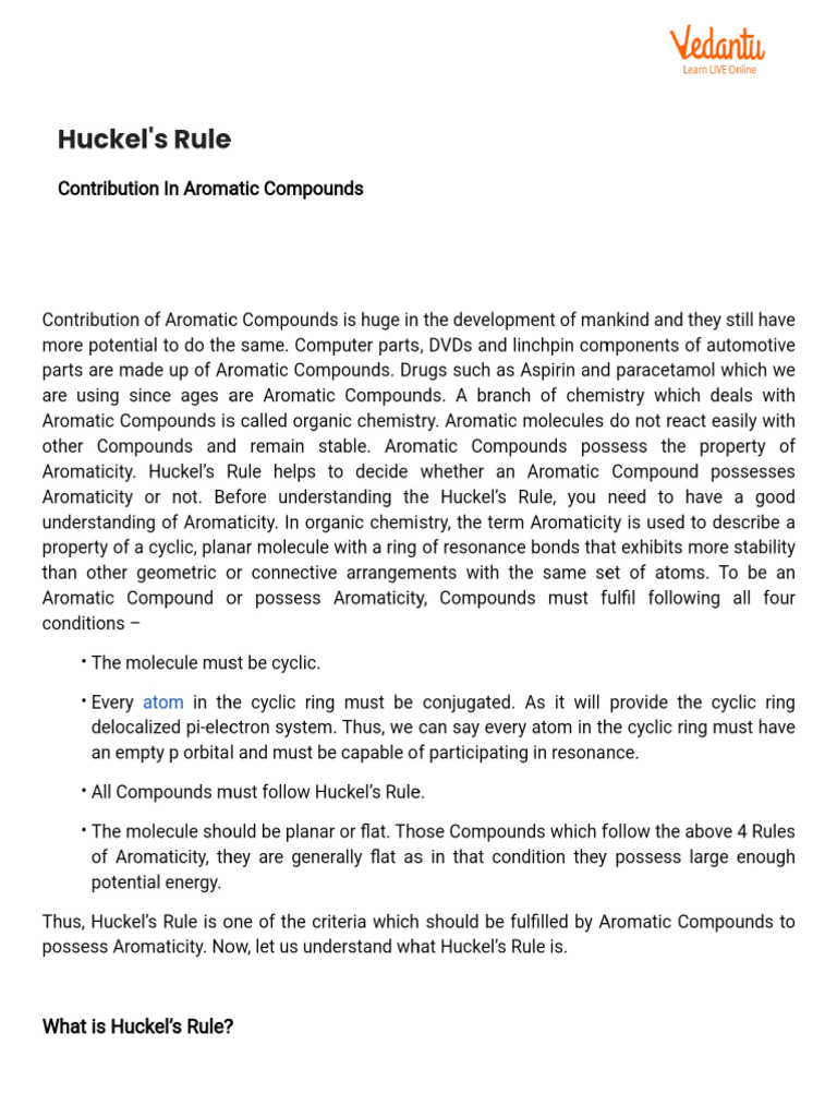 Huckel's Rule | PDF