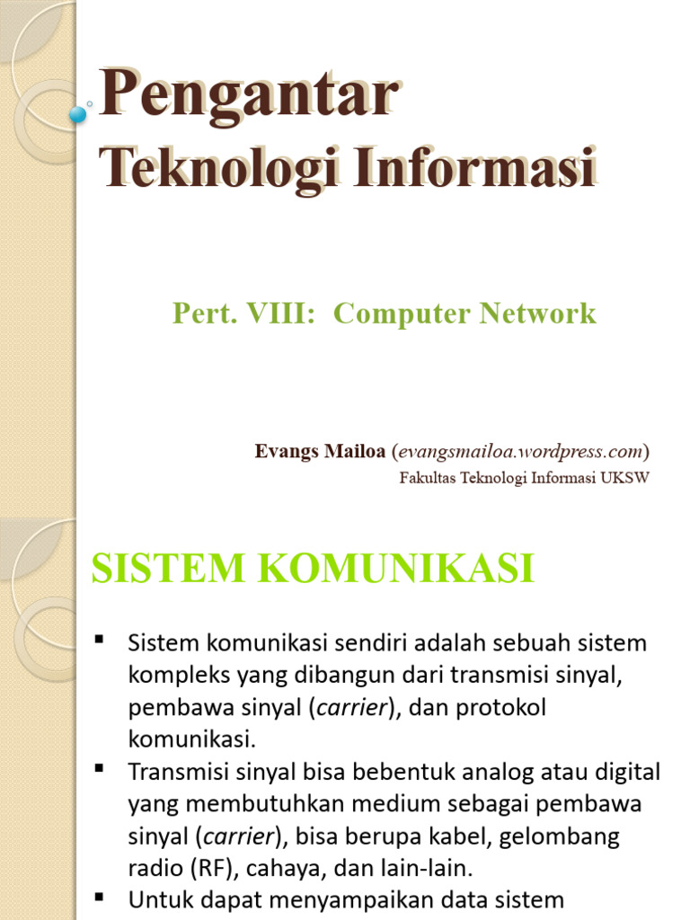 Pert.8 - Networking | PDF