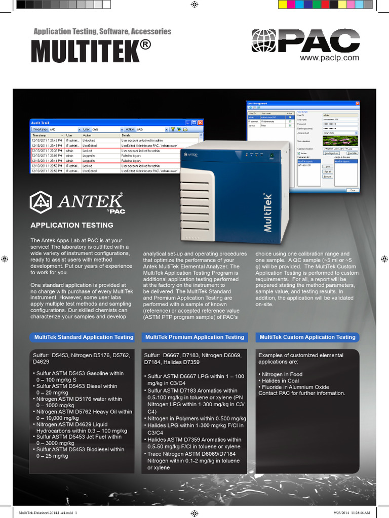 Multitek-Datasheet-2014.2a4-High Res For Printing | PDF | Password ...