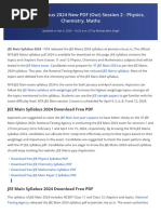 JEE Main Advanced 2027 Syllabus | PDF