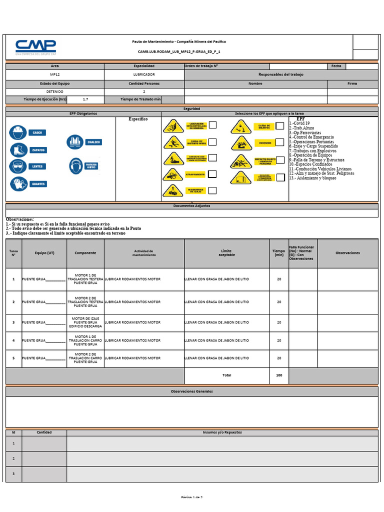 Camb - Lub.rodam Lub Mp12 P.grua Ed P 1 | PDF
