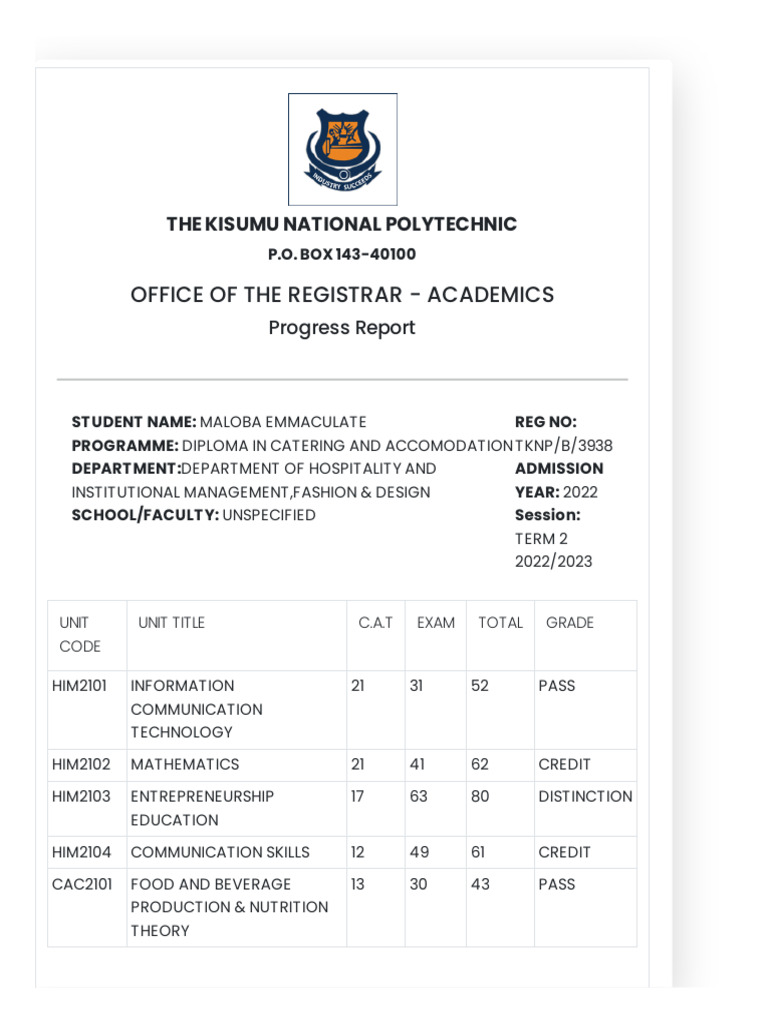 The Kisumu National Polytechnic | PDF | Technology & Engineering