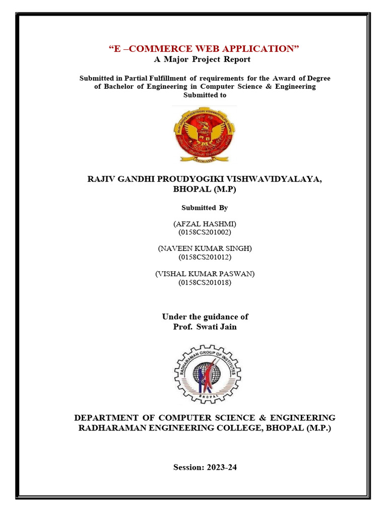 Engineering Students' E-Commerce Project | PDF | Document Object Model | Databases