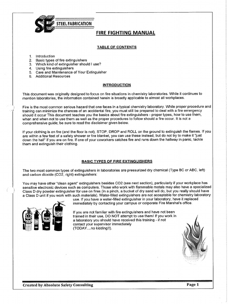 Fire Fighting Manual | PDF