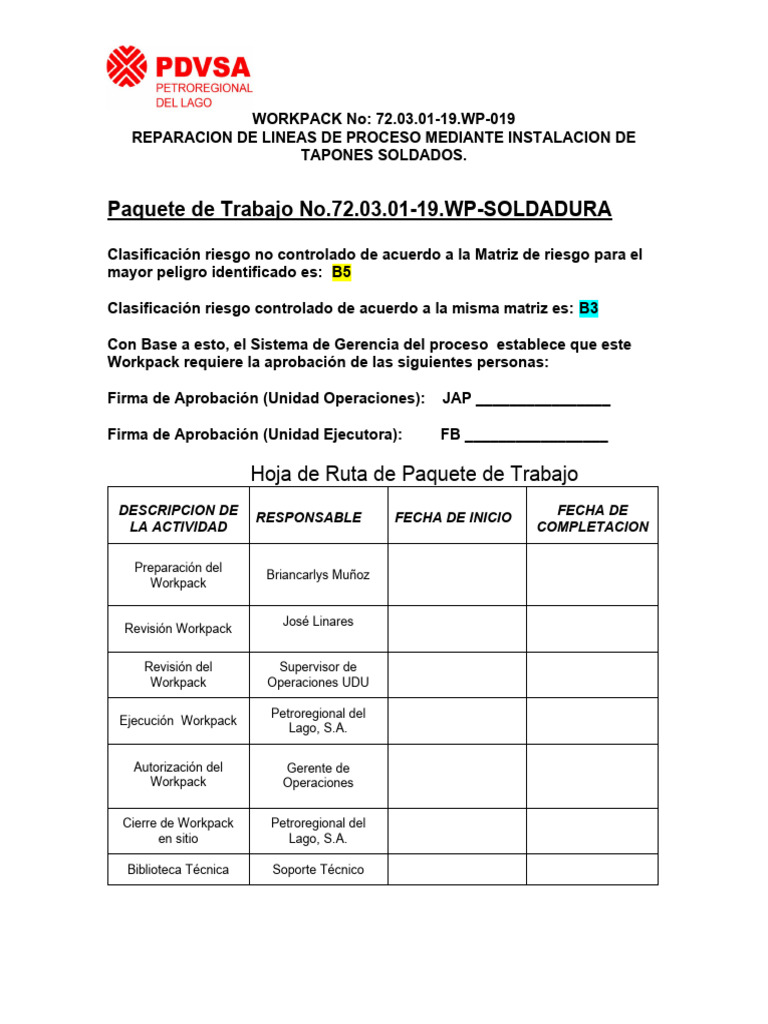 Workpack Soldadura Ule | PDF | Soldadura | Construcción
