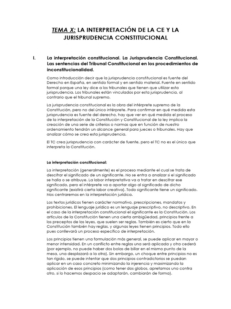 Tema 10 Consti 2âºcuatri | PDF | Caso de ley | Constitución