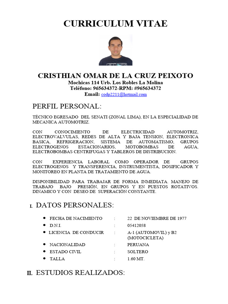 Curriculum Lima | PDF | Negocios