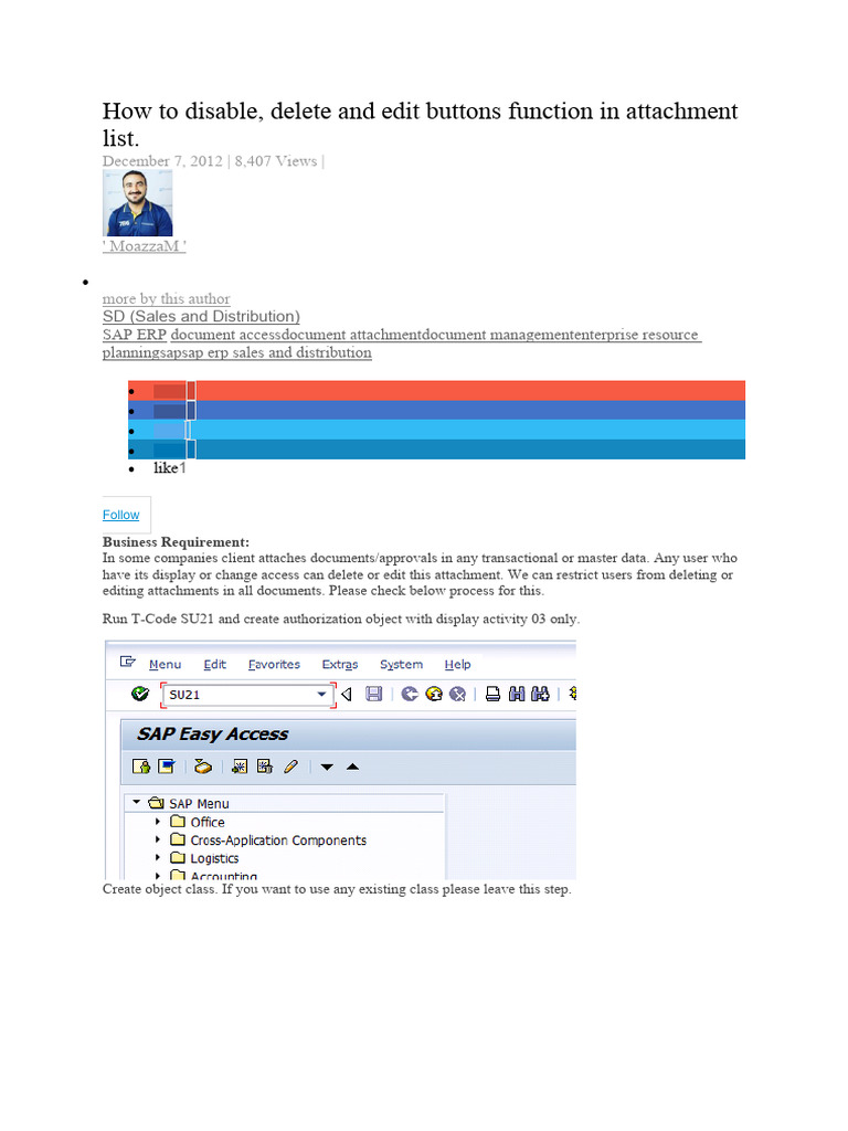 Disable Edit/Delete in SAP Attachments | PDF | Inheritance (Object ...