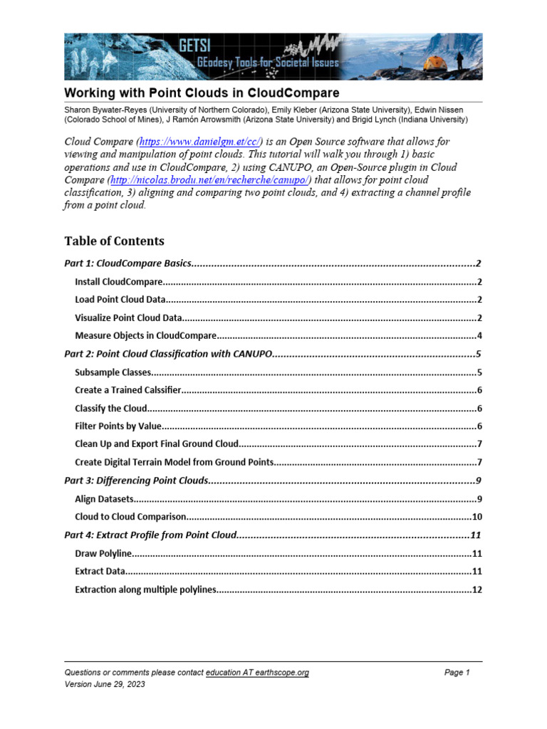 Cloudcompare General Tutorial v3 1688073441552984405 | PDF | Area | Shape