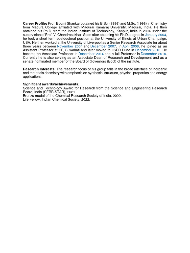 Biosketch | PDF