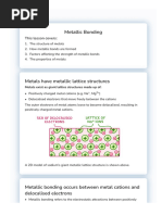 Metallic Bonding and Structure - Structures and Properties - GCSE ...