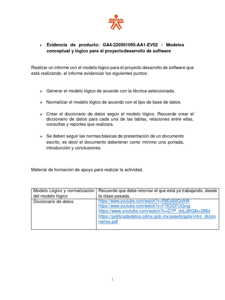 Paso a paso -Como realizar la actividad modelos conceptual y lógico para el proyecto desarrollo ...