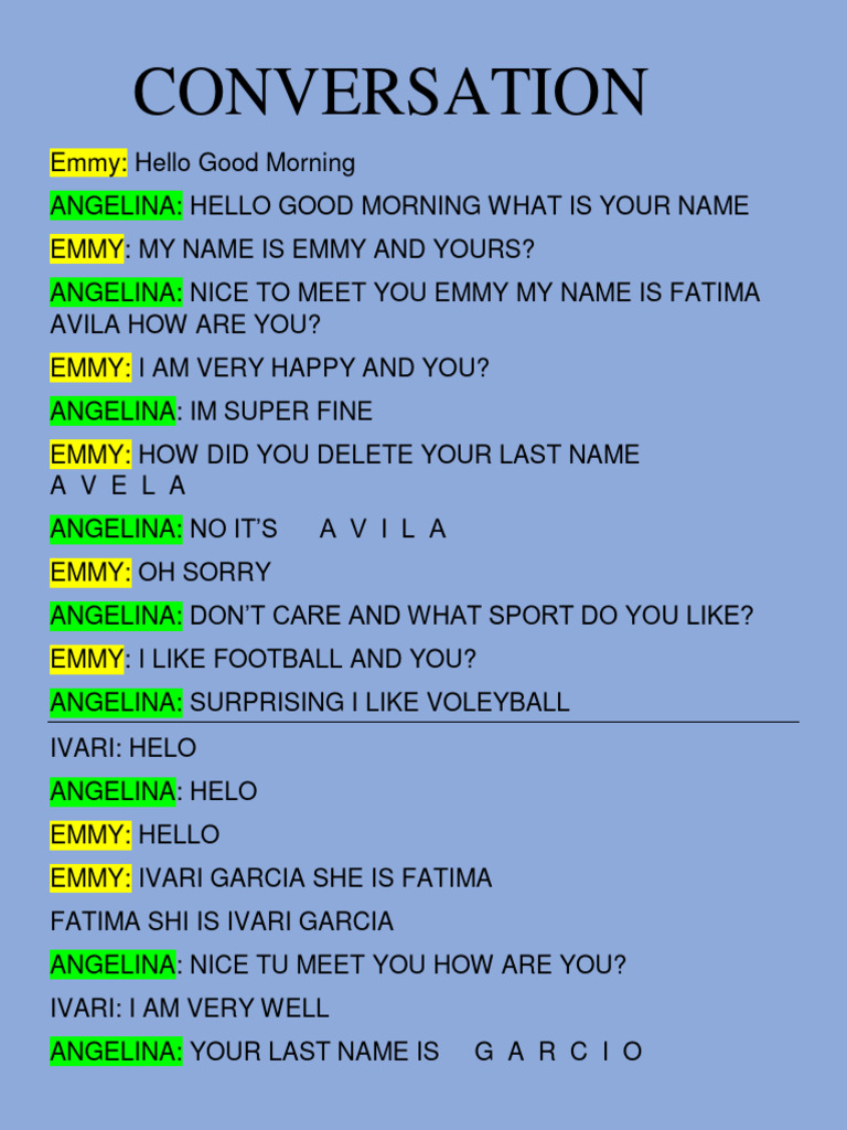 CONVERSATION | PDF