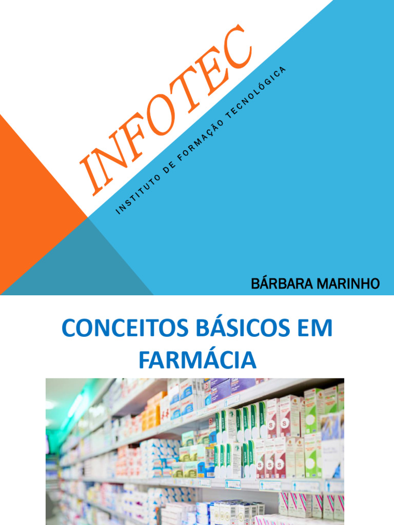 Infotec - Conceitos Básicos em Farmácia - 3 | PDF | Comprimido ...