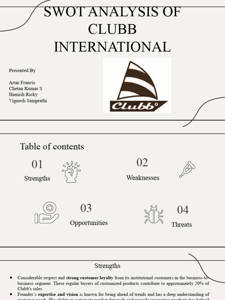 ArunFrancis-SWOT Analysis of Clubb International | PDF | Brand ...