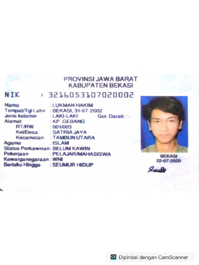 Data Lukman Hakim | PDF