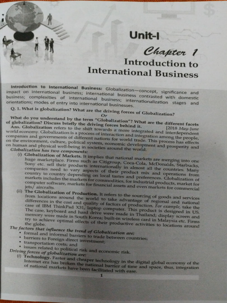 Unit 1 Introduction To International Business 10 YEAR PDF | PDF ...