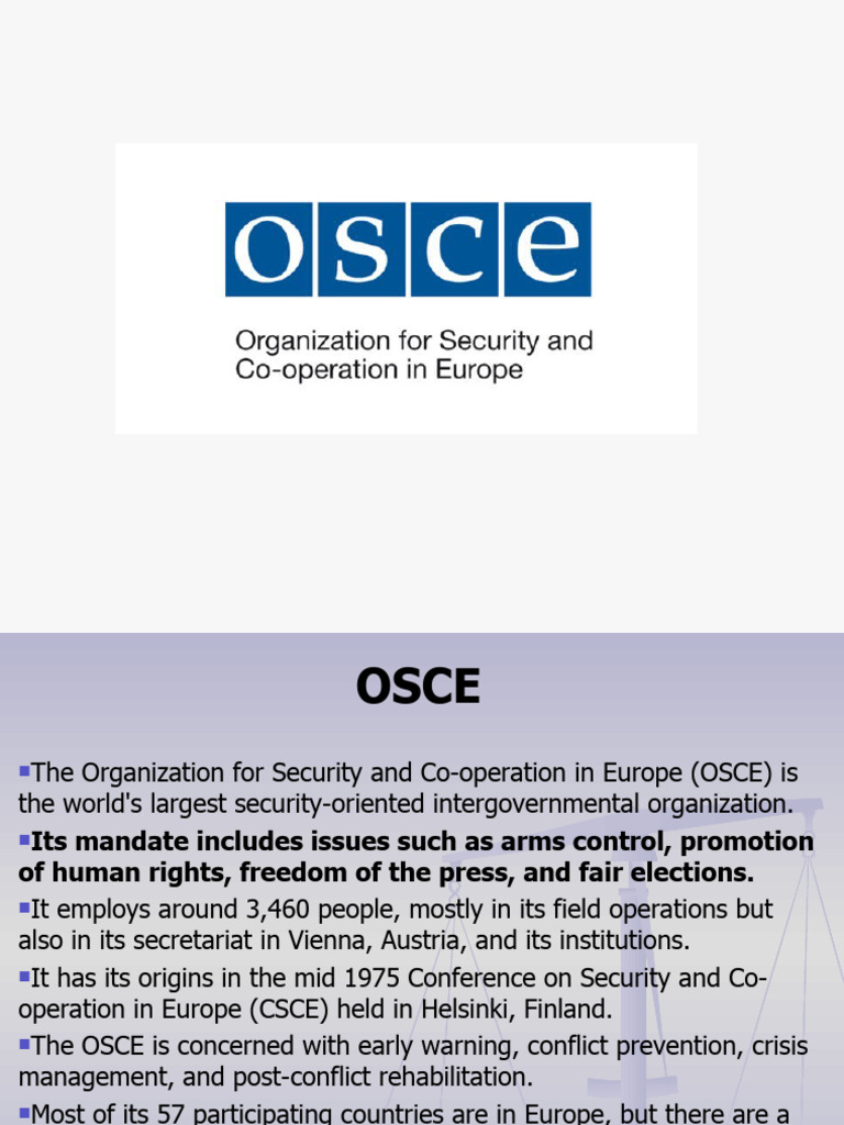 Week5 OSCE | PDF | Organization For Security And Co Operation In Europe ...