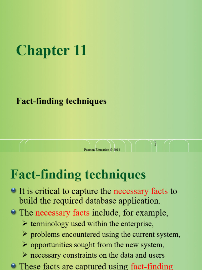 Chapter 11 - Fact Finding Technique | PDF | Databases | Questionnaire